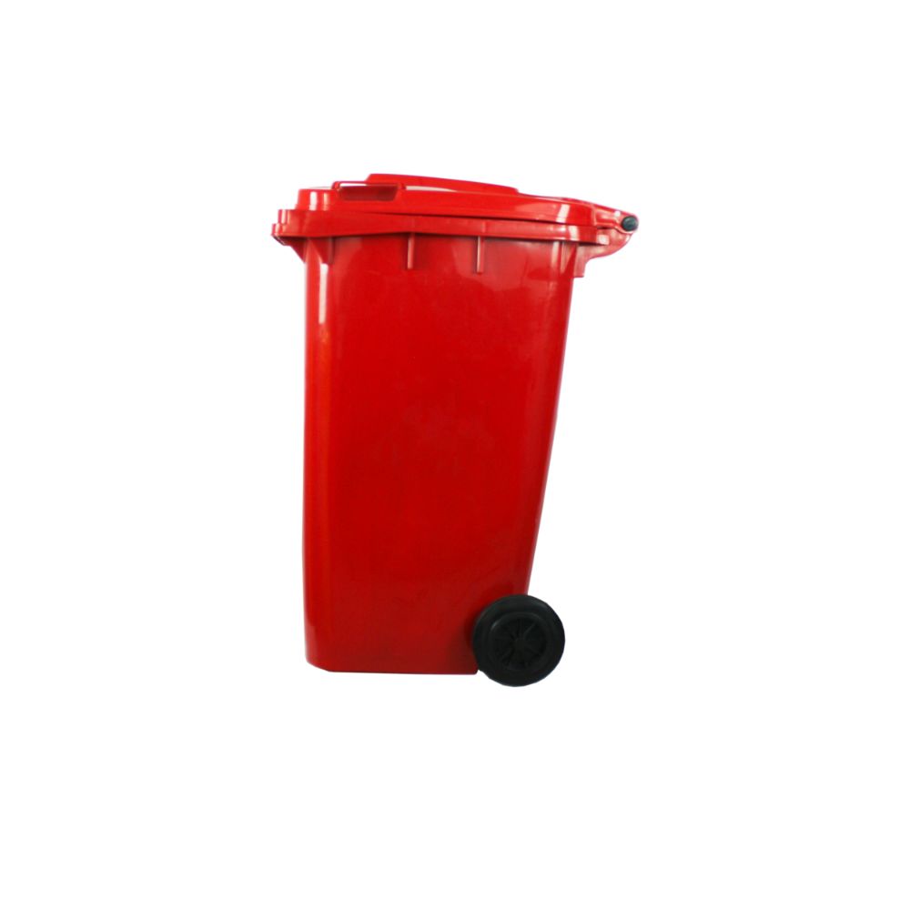 Contenedor Basura 240 Lts. Rojo Qrubber
